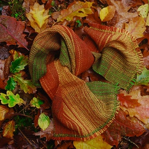 Autumn Sunburst Tartan Scarf Handwoven in Non-mulesed Merino Lambswool ...