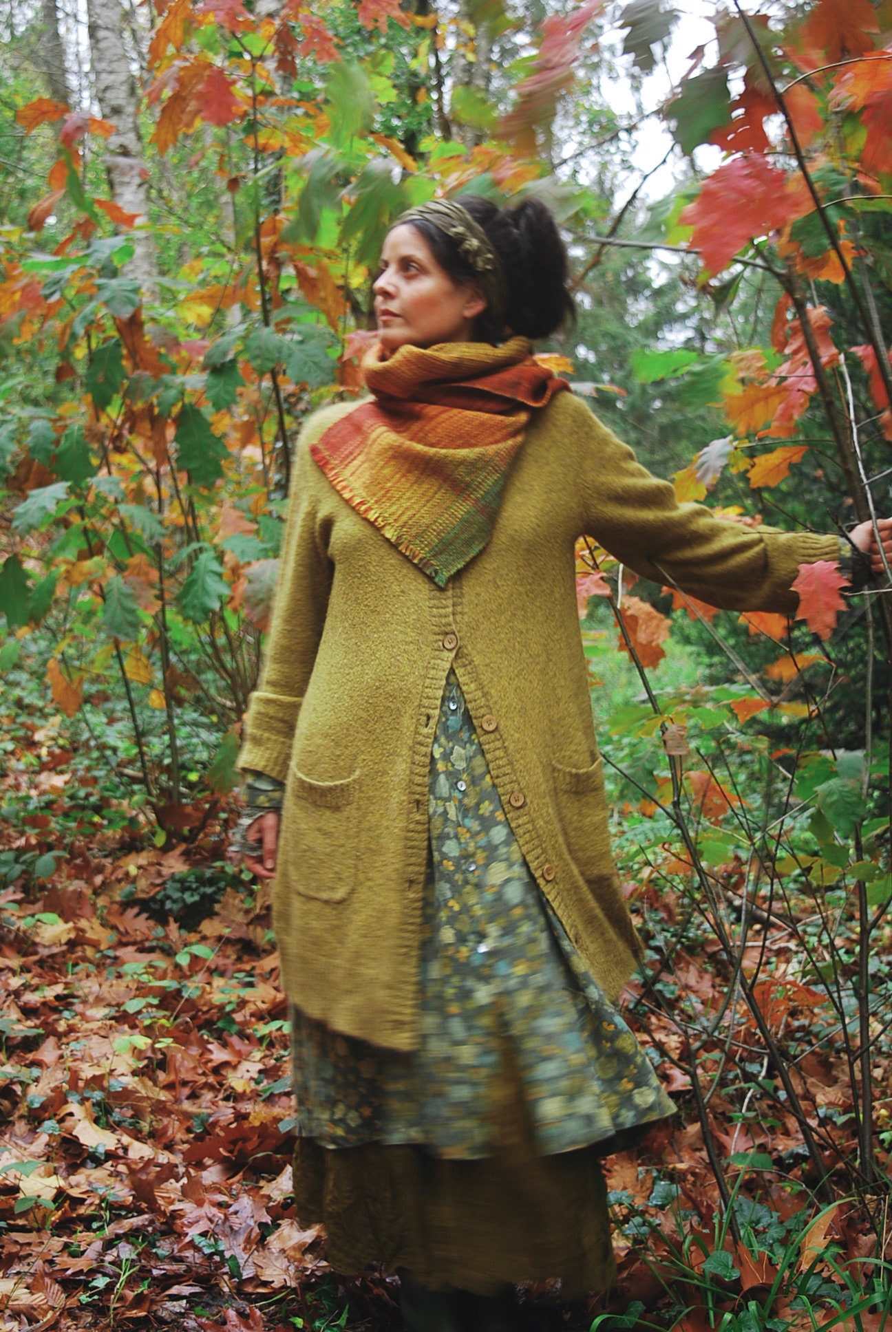 Autumn Sunburst Tartan Scarf Handwoven in Non-mulesed Merino Lambswool ...