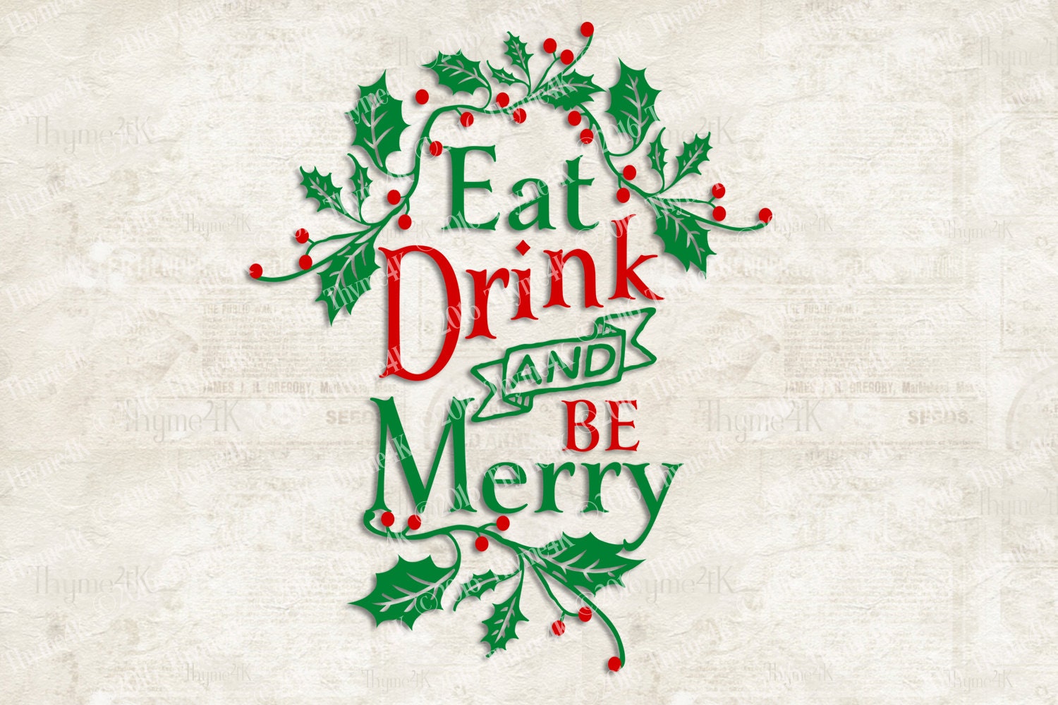 Digital Design eat Drink and Be Merry Instant | Etsy