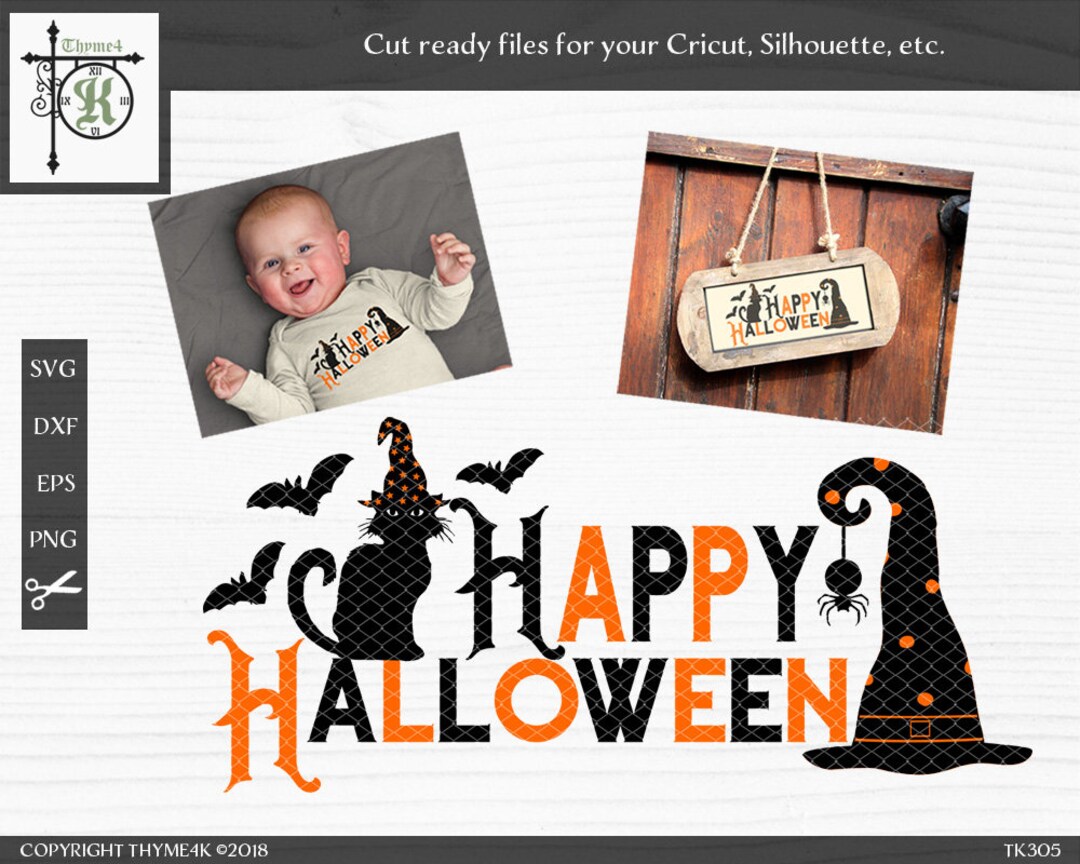 Digital Design happy Halloween Instant Download Includes Svg, Png, Jpeg ...