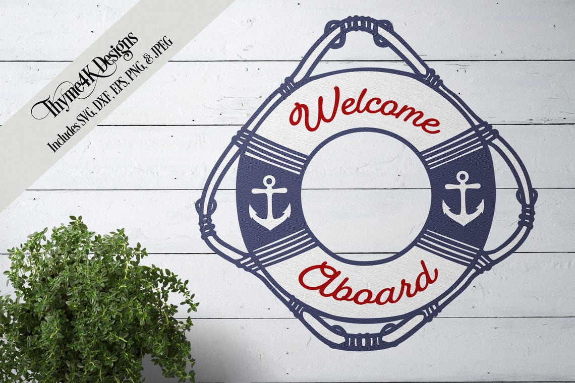 SVG Digital Design welcome Aboard Instant | Etsy