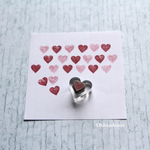Mini Heart Rubber Stamp. Small Heart Stamp. UK Made. Laser - Etsy
