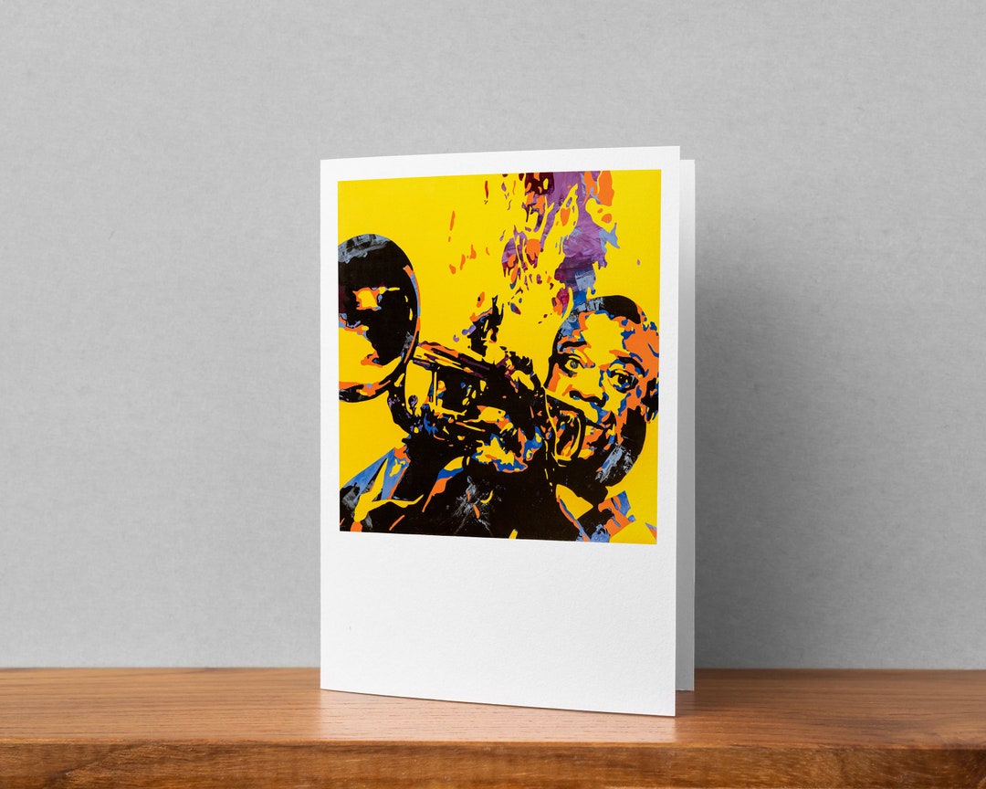 Louis Armstrong Blank Greeting Card - Etsy