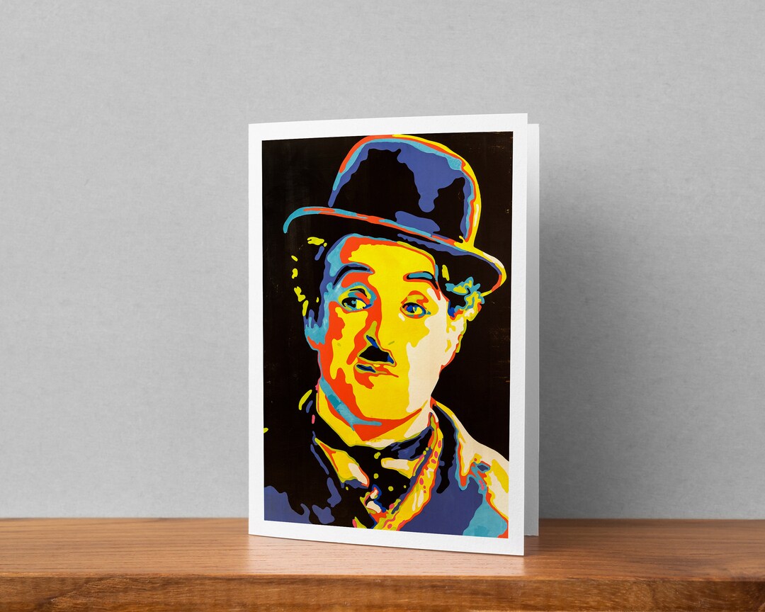 Charlie Chaplin Greeting Card: Fine Art Vintage Hollywood Gift - Etsy
