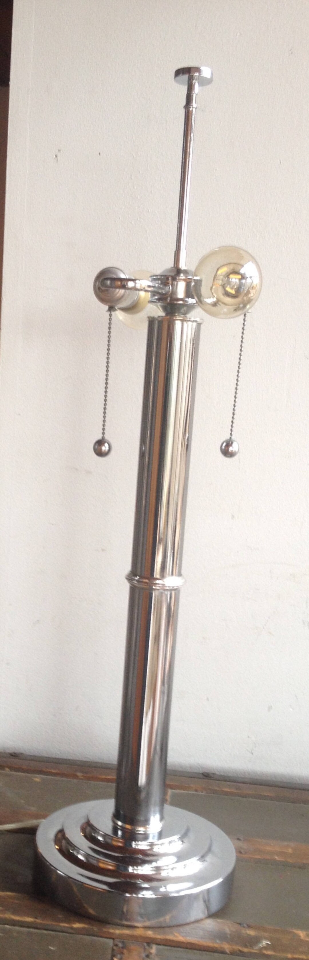 Vintage MCM Chrome Clover Table Lamp - Etsy