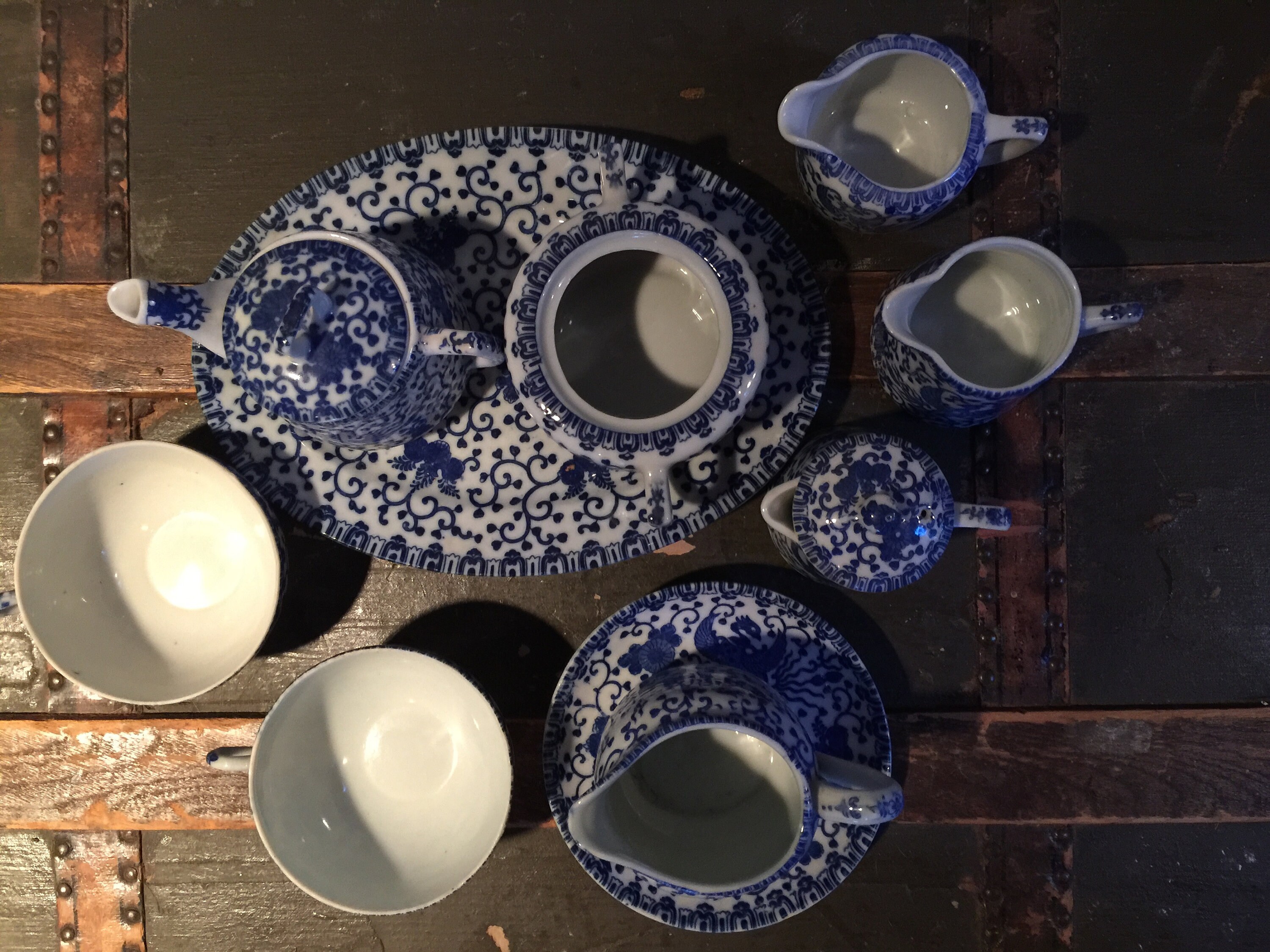 Antique Phoenix Bird Tea Set - Etsy