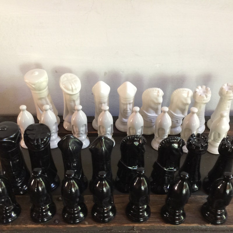 Ceramic Chess Set - Etsy