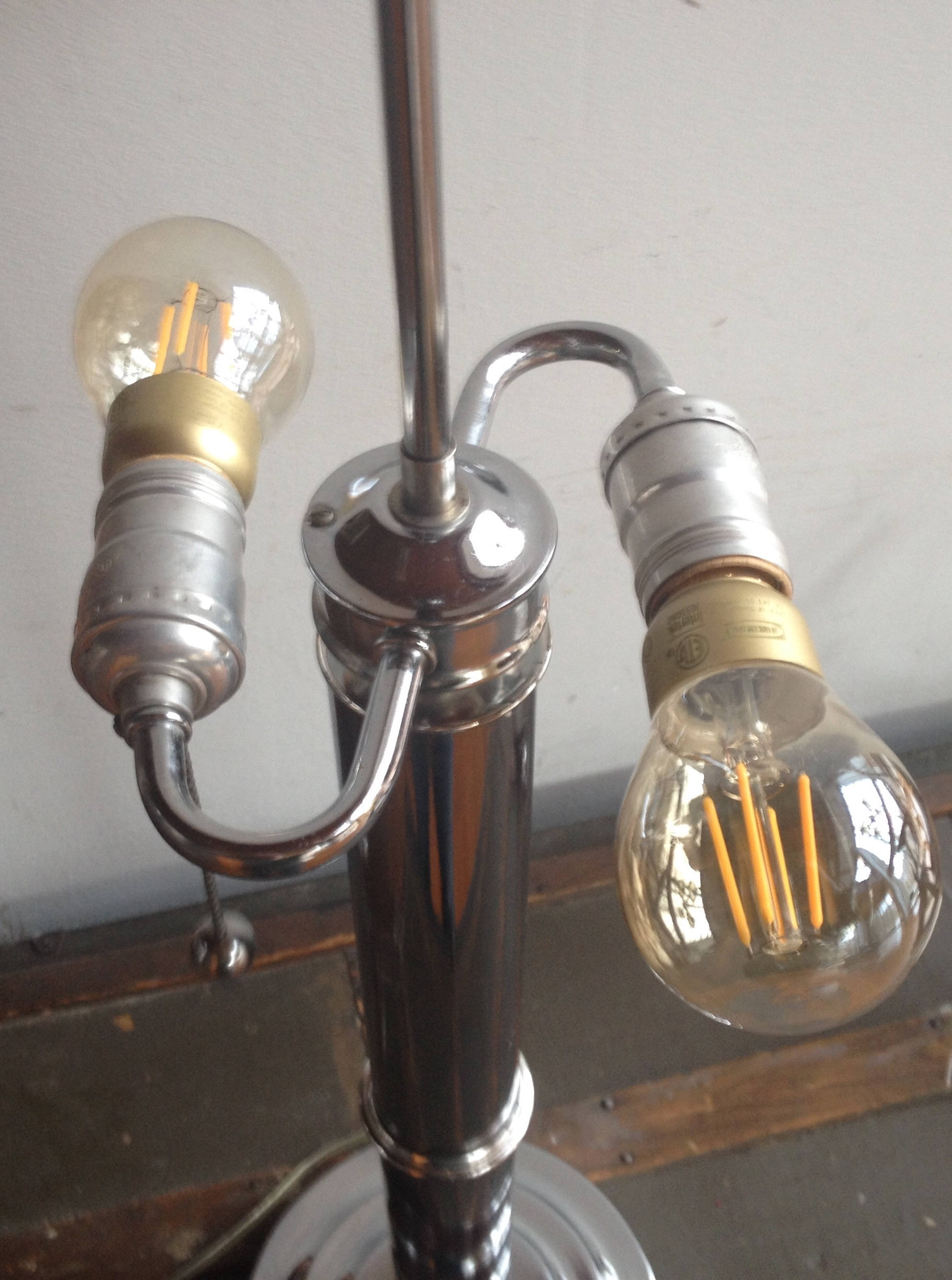 Vintage MCM Chrome Clover Table Lamp - Etsy