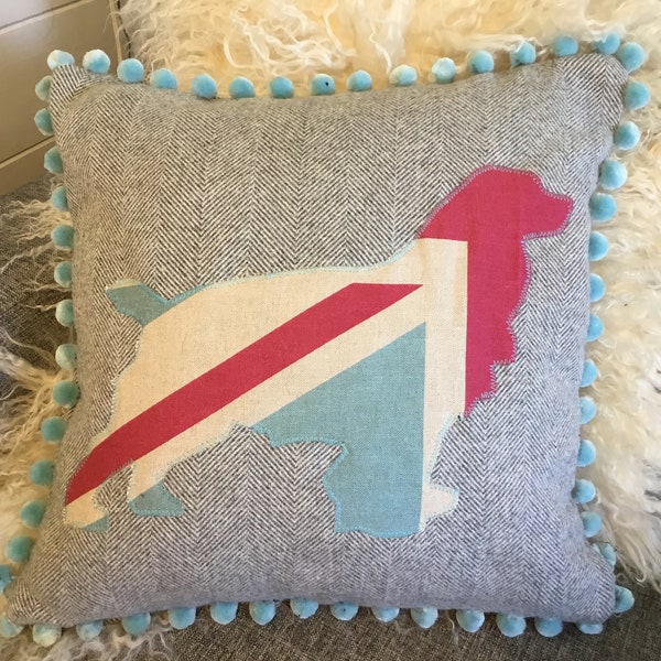 Blue and Gray Union Jack Pillow - Etsy