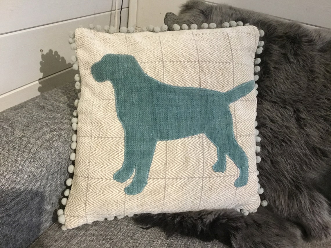 Labrador Cushion Herringbone Tweed Cushion Pillow With Duck - Etsy