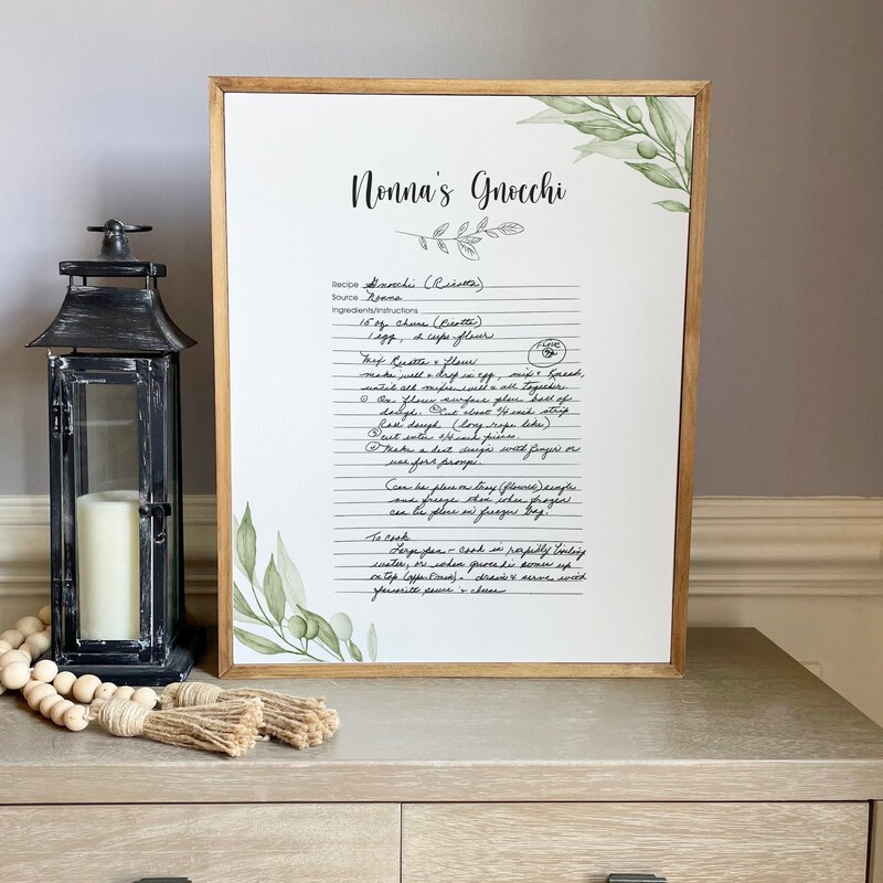 Recipe on a Canvas - Etsy