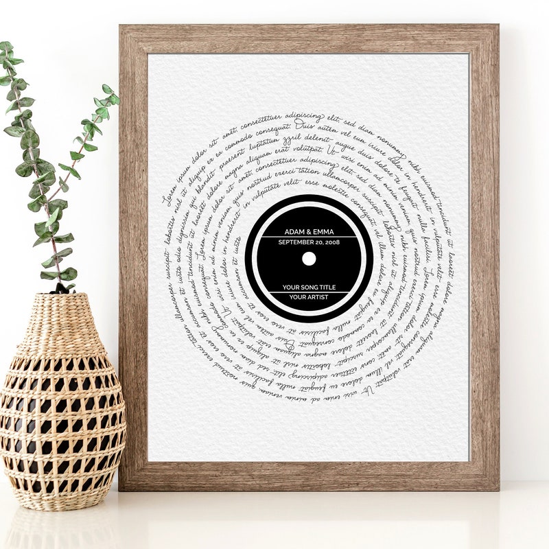Framed Song Lyrics Posters - Etsy