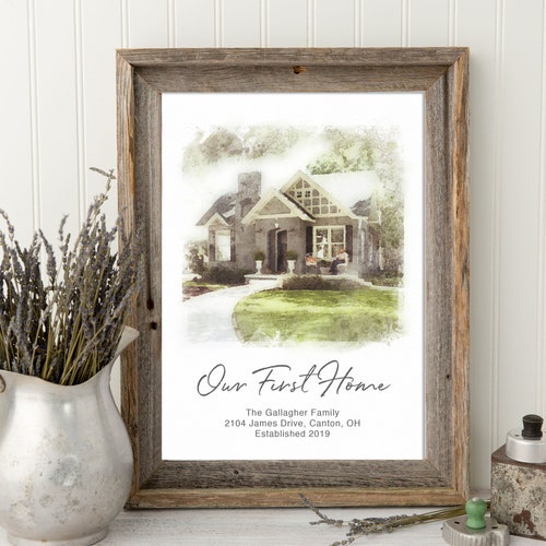 Realtor Closing Gift. Custom House Portrait. Housewarming - Etsy