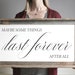Maybe Some Things Last Forever After All Master Bedroom Sign, Master ...