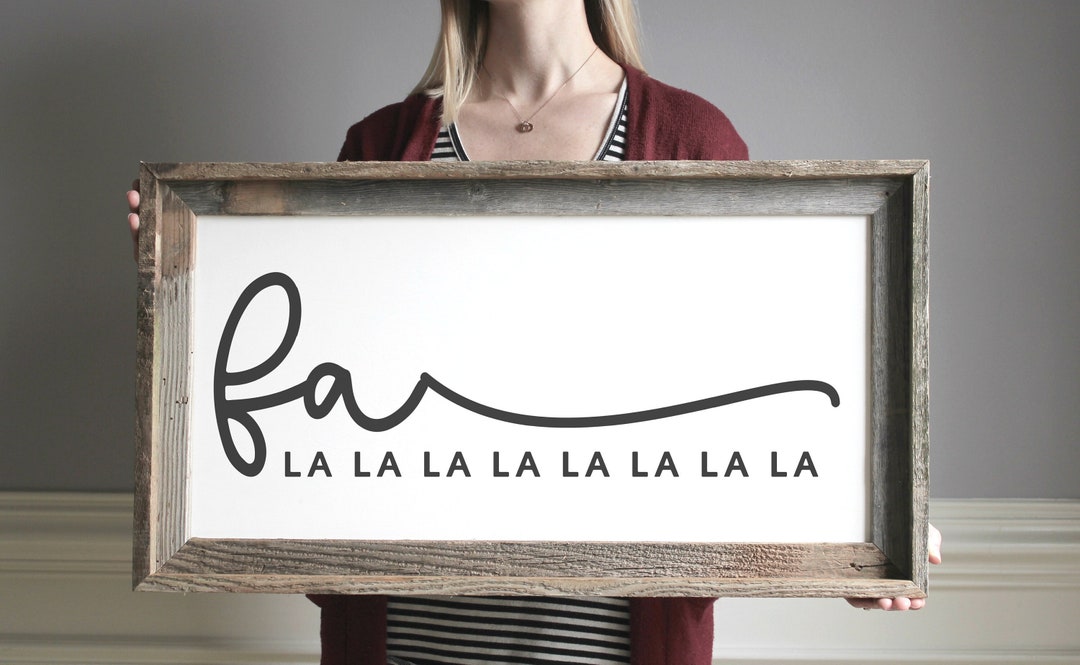 Falalala Sign Christmas Sign Christmas Decor Holiday Sign Christmas ...