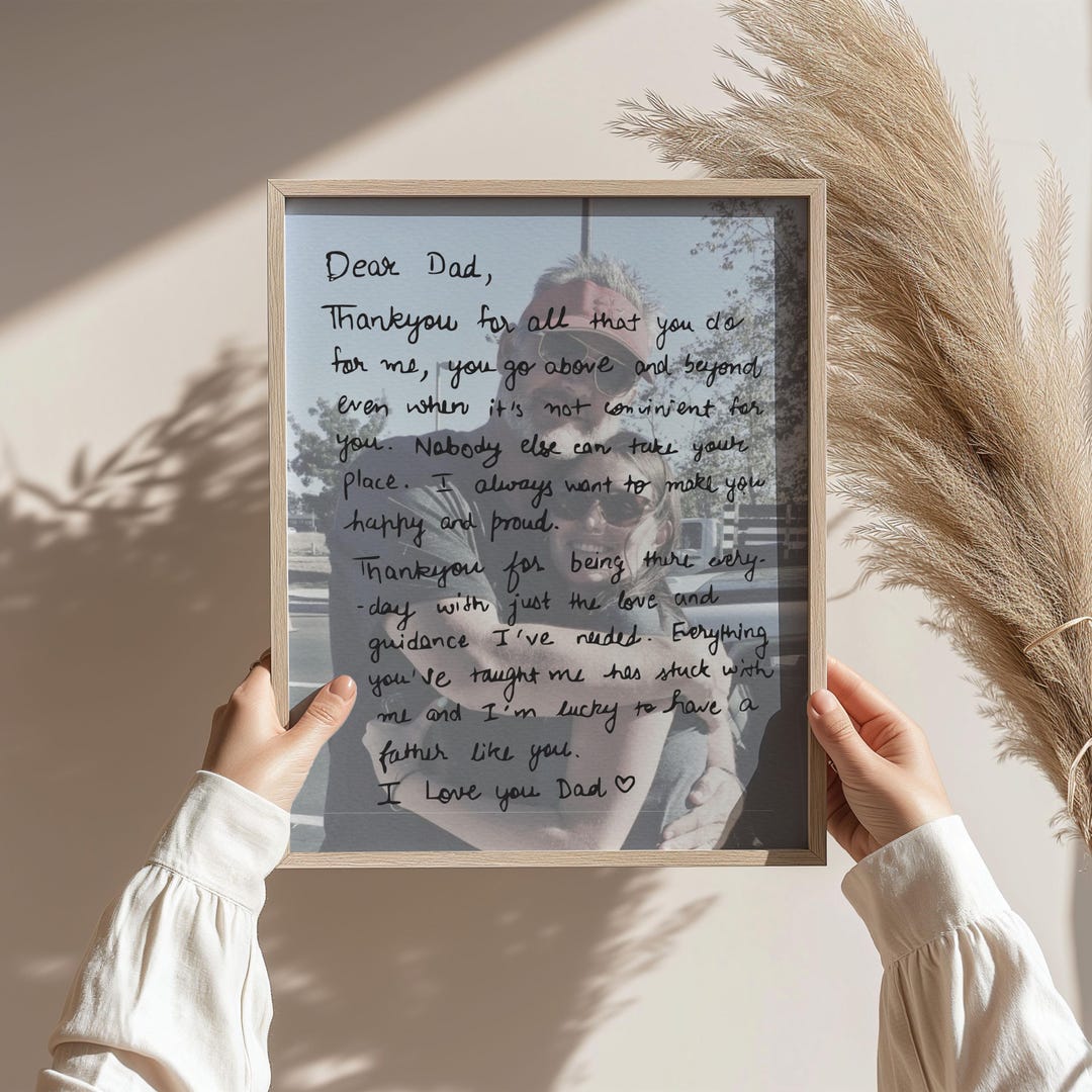 Actual Handwriting Gift Handwritten Letter With Photo Handwritten Sign ...