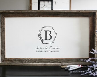 Wooden Guest Book Alternative Rustic Family Name Sign Wedding Guestbook ...