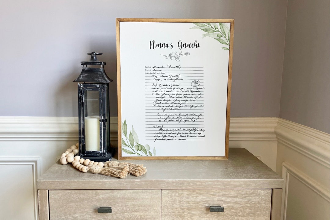 Your Handwritten Recipe Wood Sign, Recipe Gift, Custom Handwriting Sign ...
