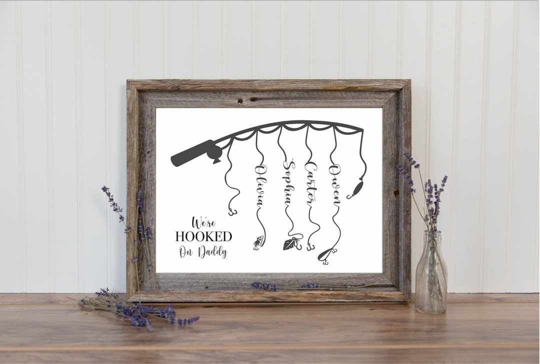 Hooked on Daddy Dad Grandpa Papa Poppy Fathers Day Gift for Him 2022 ...