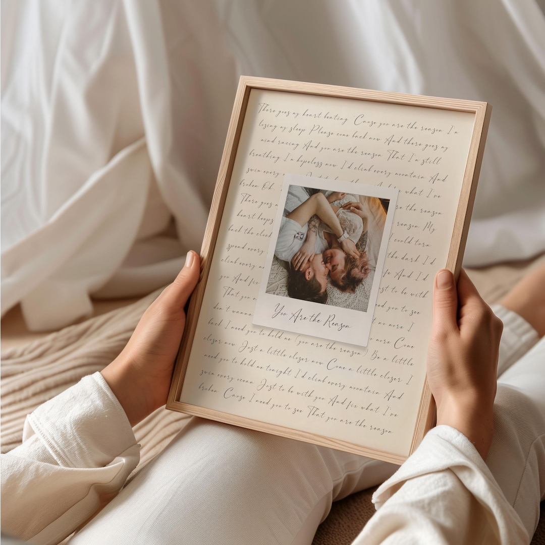 Wedding Song Lyrics With Photo Personalized First Dance Favorite Song ...