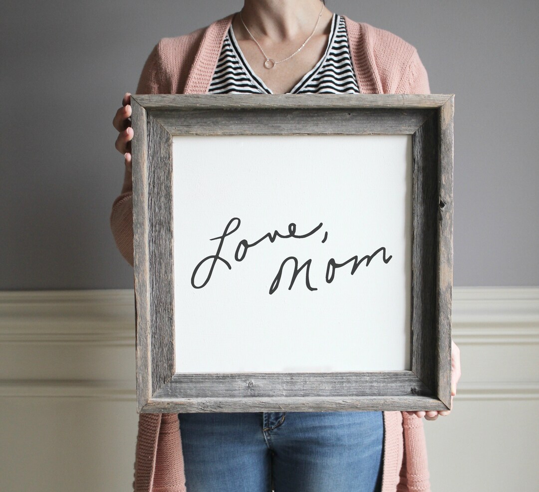 Handwriting Gift | Custom Handwriting Sign | Family Keepsake | Wooden ...