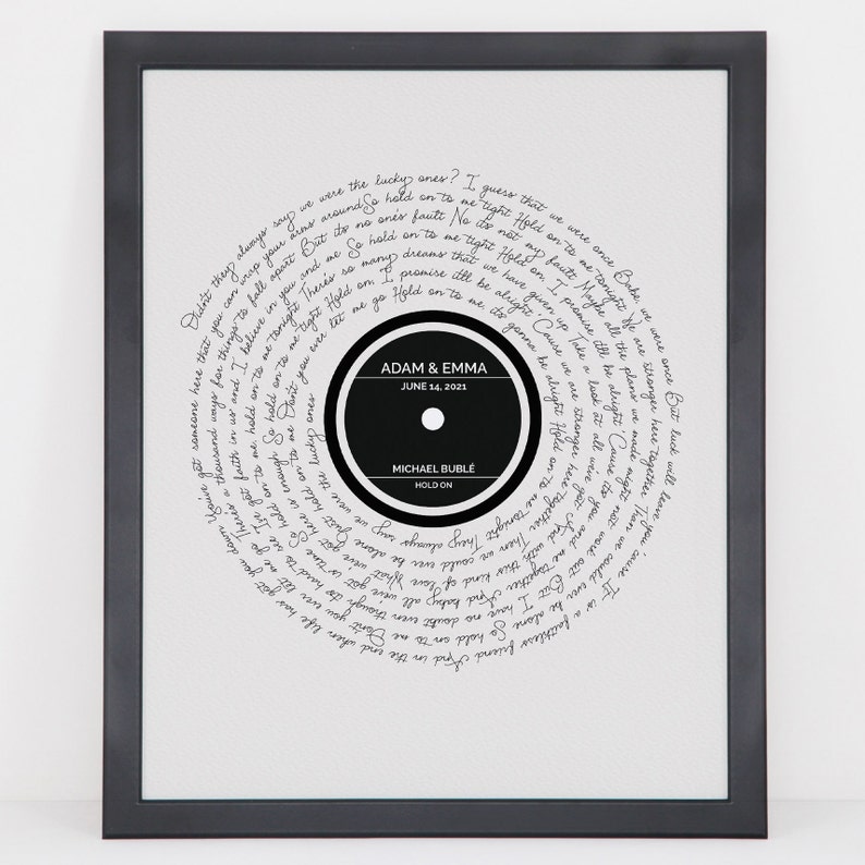 Custom Vinyl Poster Favorite Song Print Record Lyric Print - Etsy