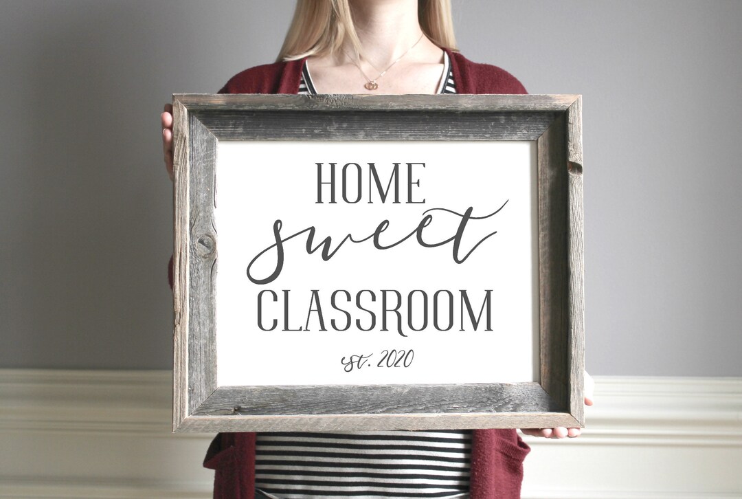Home Sweet Classroom Sign, Rustic Sign, Classroom Sign, Welcome Sign ...