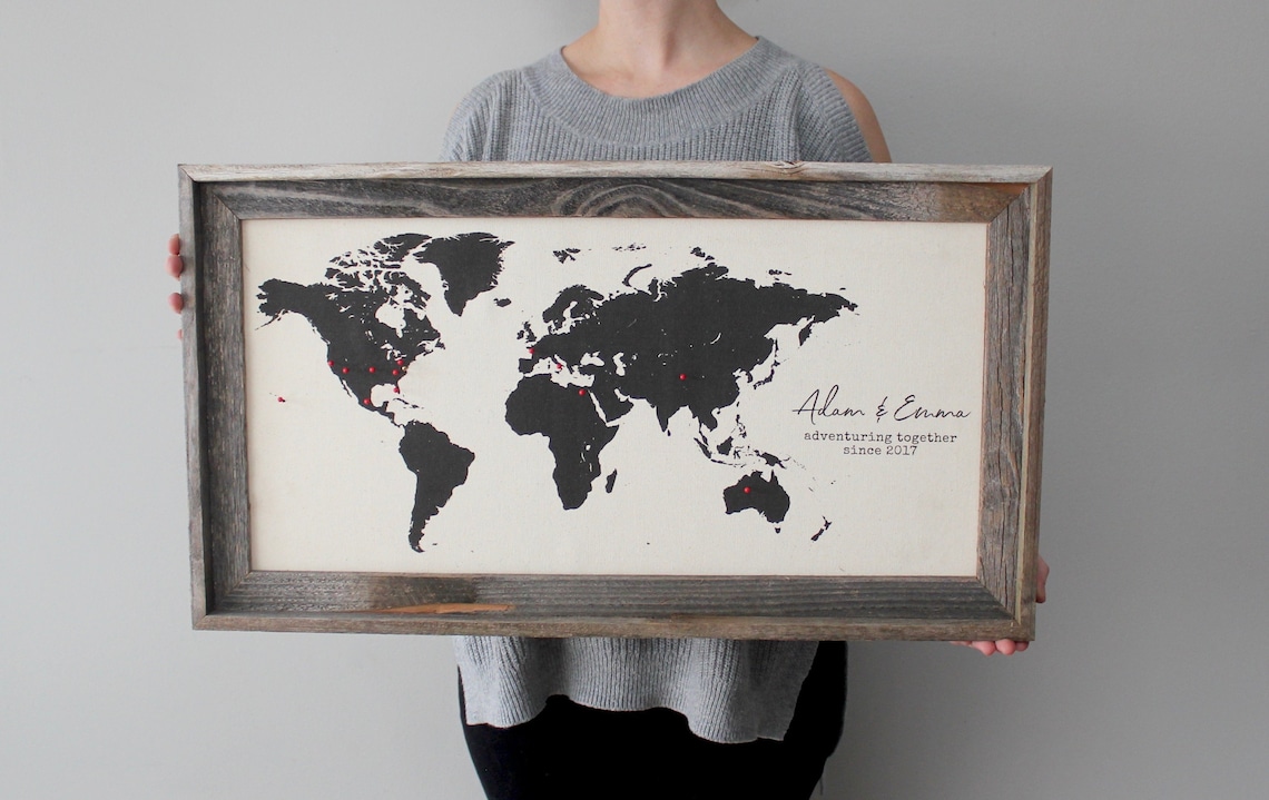 Push Pin Travel Map World Travels Map Map Art World Map - Etsy
