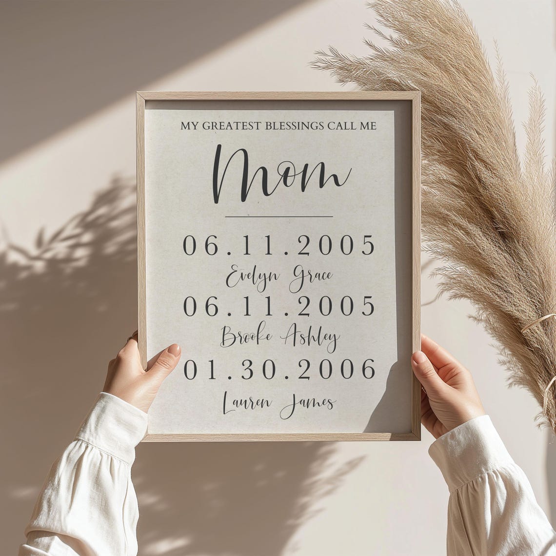 Mothers Day Gift for Mom From Husband and Kids - Personalized Single ...