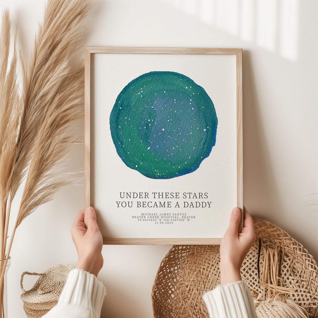 Custom Star Map Father's Day Gift the Day You Became My Daddy New Dad ...