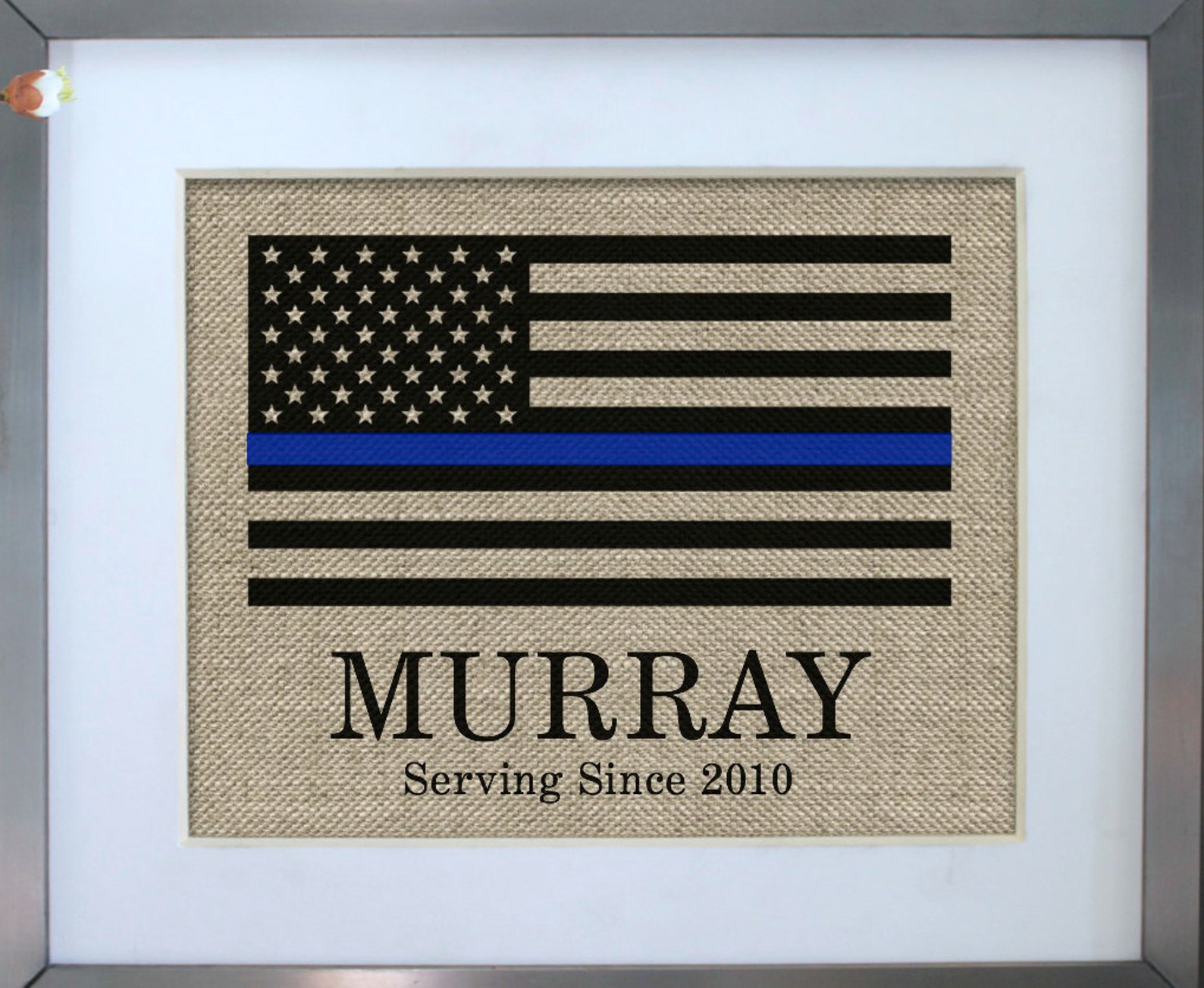 Thin Blue Line Flag Personalized Police Officer Gift - Etsy