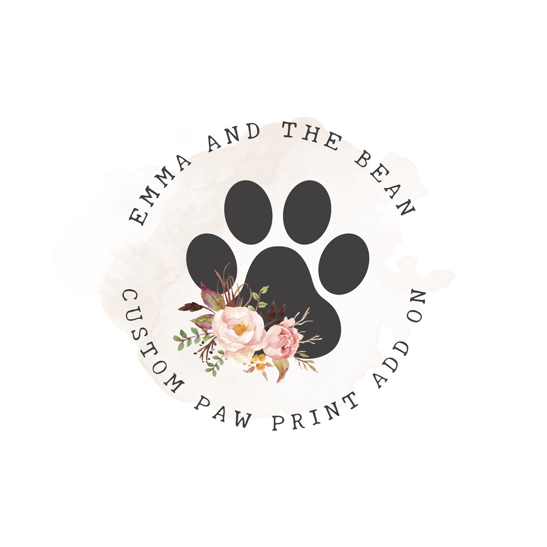 ADD ON a Custom Paw Print to Your Pet Portrait. - Etsy