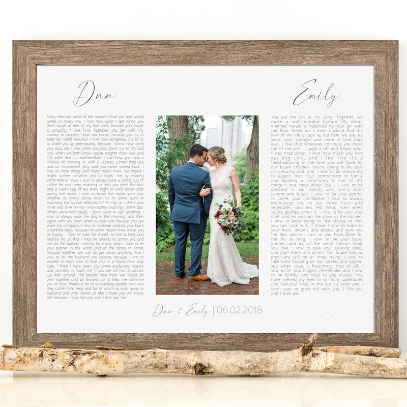 Wedding Vows Framed - Etsy