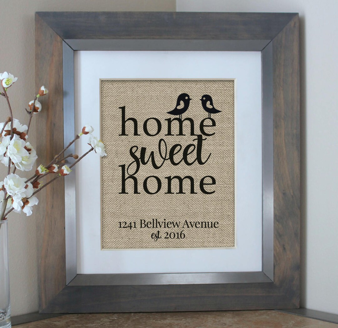 Personalized Address Sign House Warming Gift New Home Housewarming Gift ...