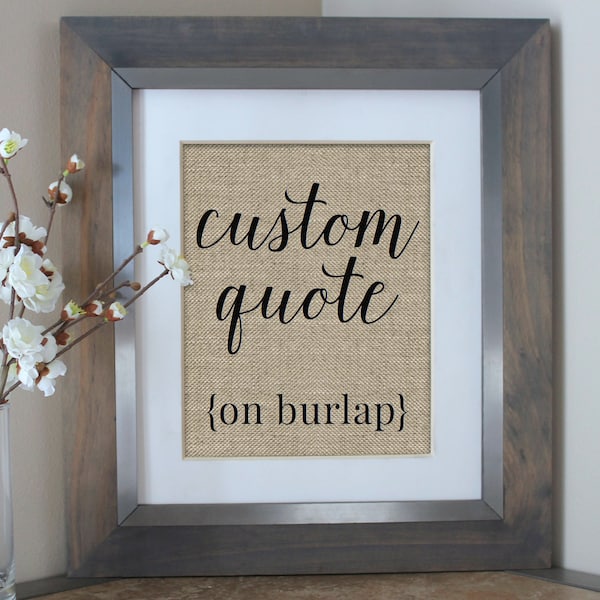 Burlap Print - Etsy