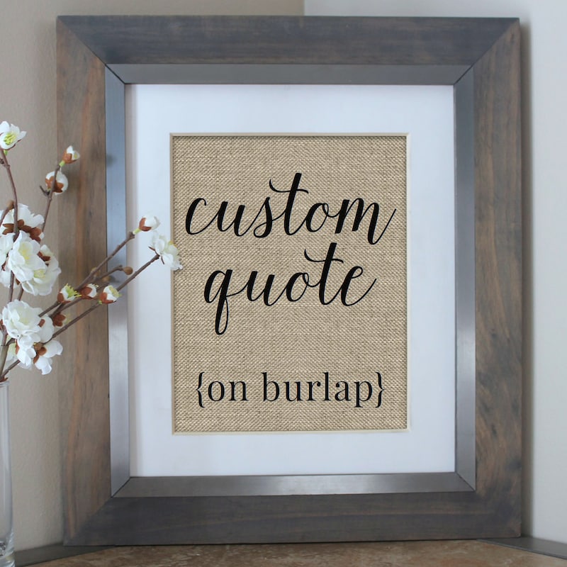 Burlap Print - Etsy
