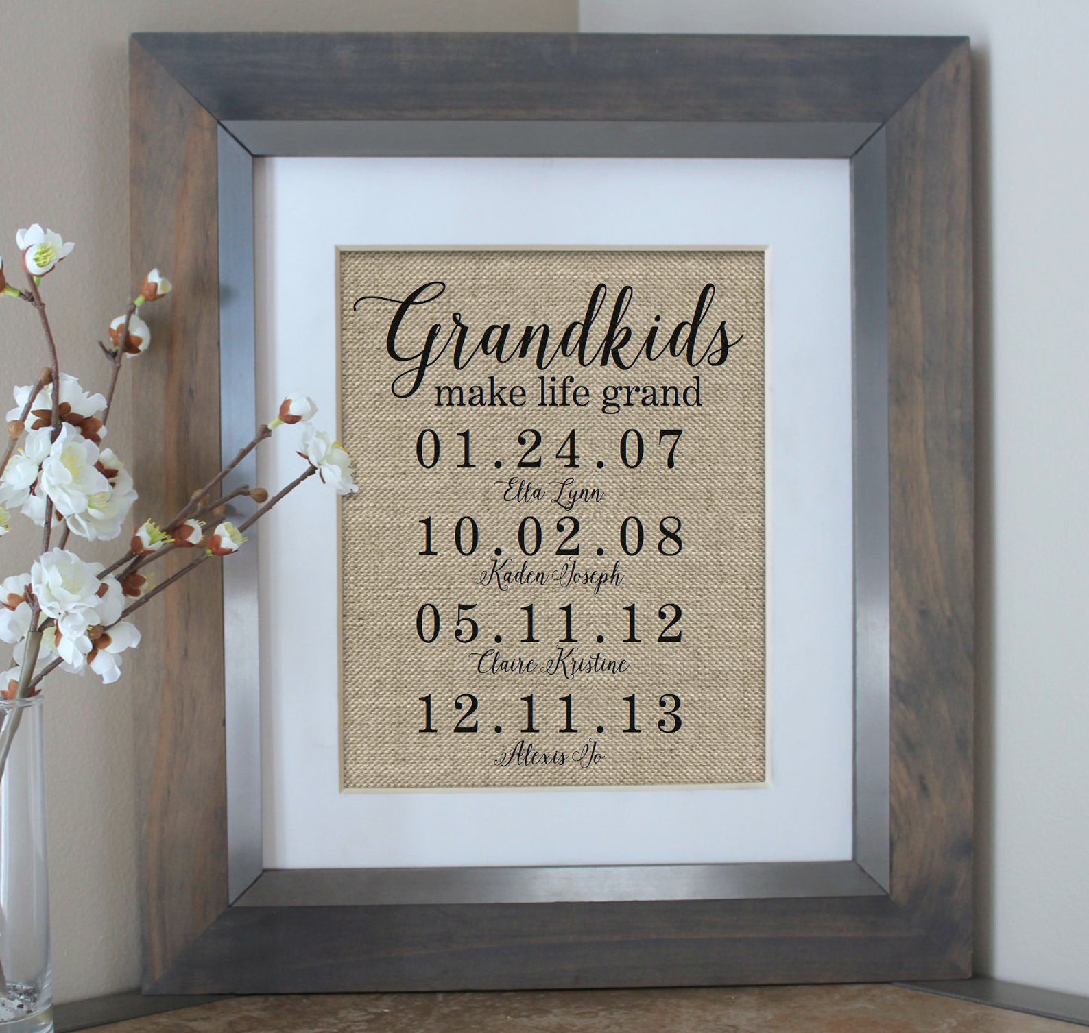 Grandparents Sign Mothers Day Gift for Grandma Grandkids Make Life ...