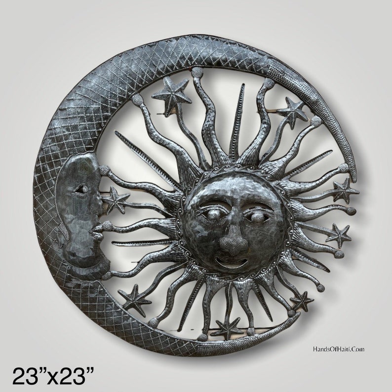Moon Sun Piece ALMOST 2 FEET Handmade in Haiti Fair Trade Sun - Etsy