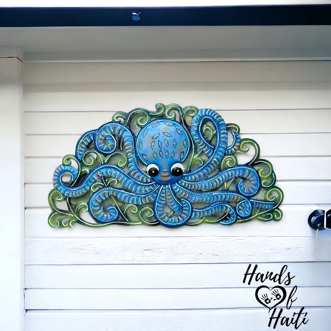 Octopus Decor Fish Turtle Wall Nautical Coastal Home Sea Art Ocean ...