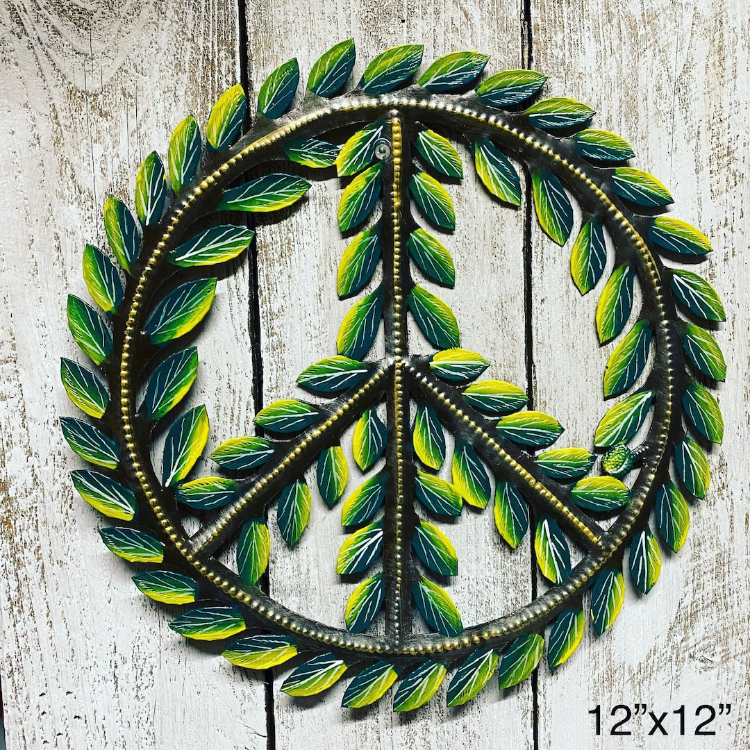 Peace Sign Tree of Life Décor Metal Tree Wall Art Nature-inspired ...