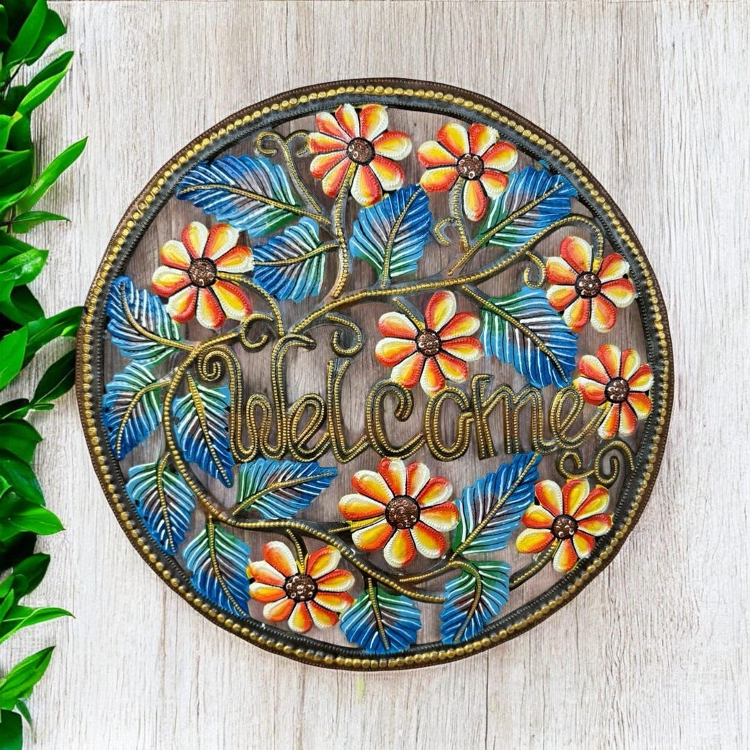 Sunflower Welcome Tree of Life Décor Metal Tree Wall Art Nature ...