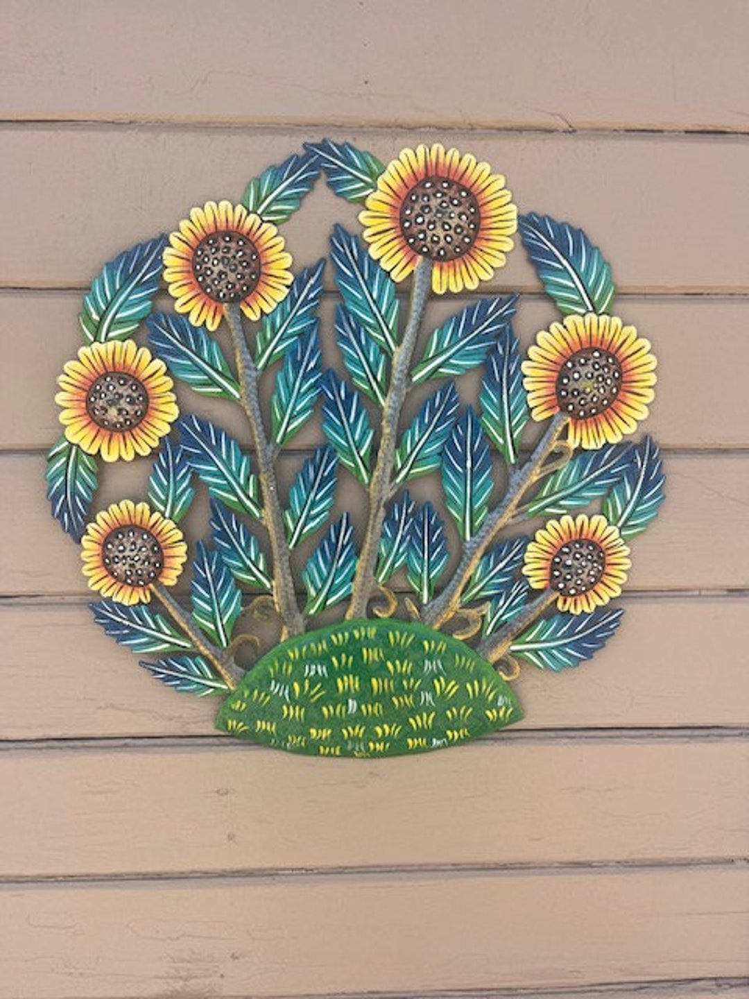 Sunflower Tree of Life Décor Metal Tree Wall Art Nature-inspired ...