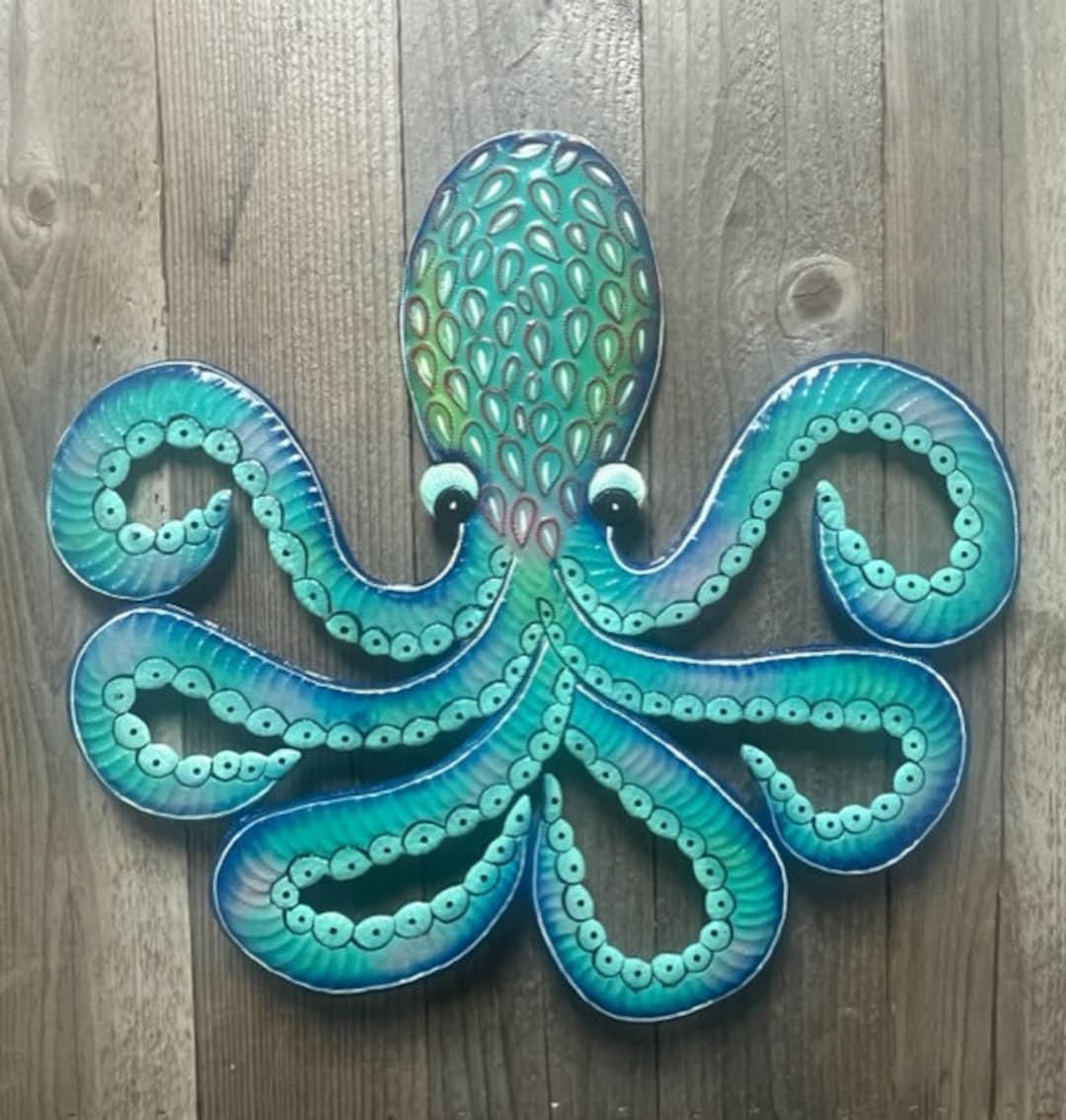 Metal Octopus, Turtle, Fish Ocean Sea Life Aquatic Beach HUGE Piece ...