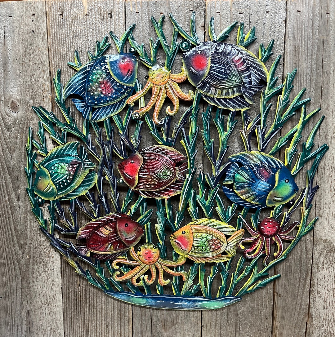 Fish Turtle Shell HUGE Piece Almost 2' Jellyfish, Octopus, Beach, House ...