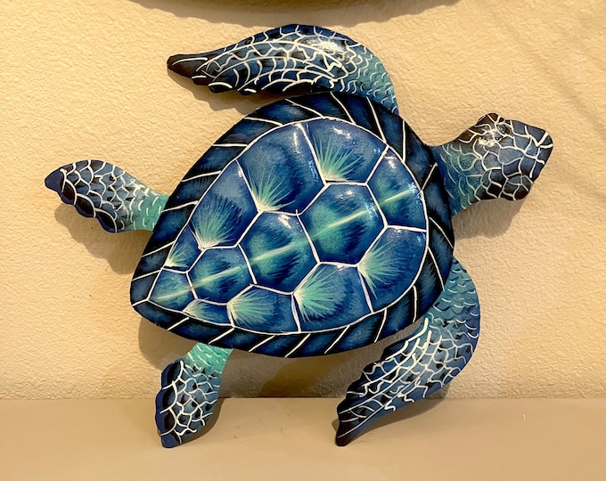 Patina Cast Iron Sea Turtle Wall Decor Home Decor Cast - Etsy