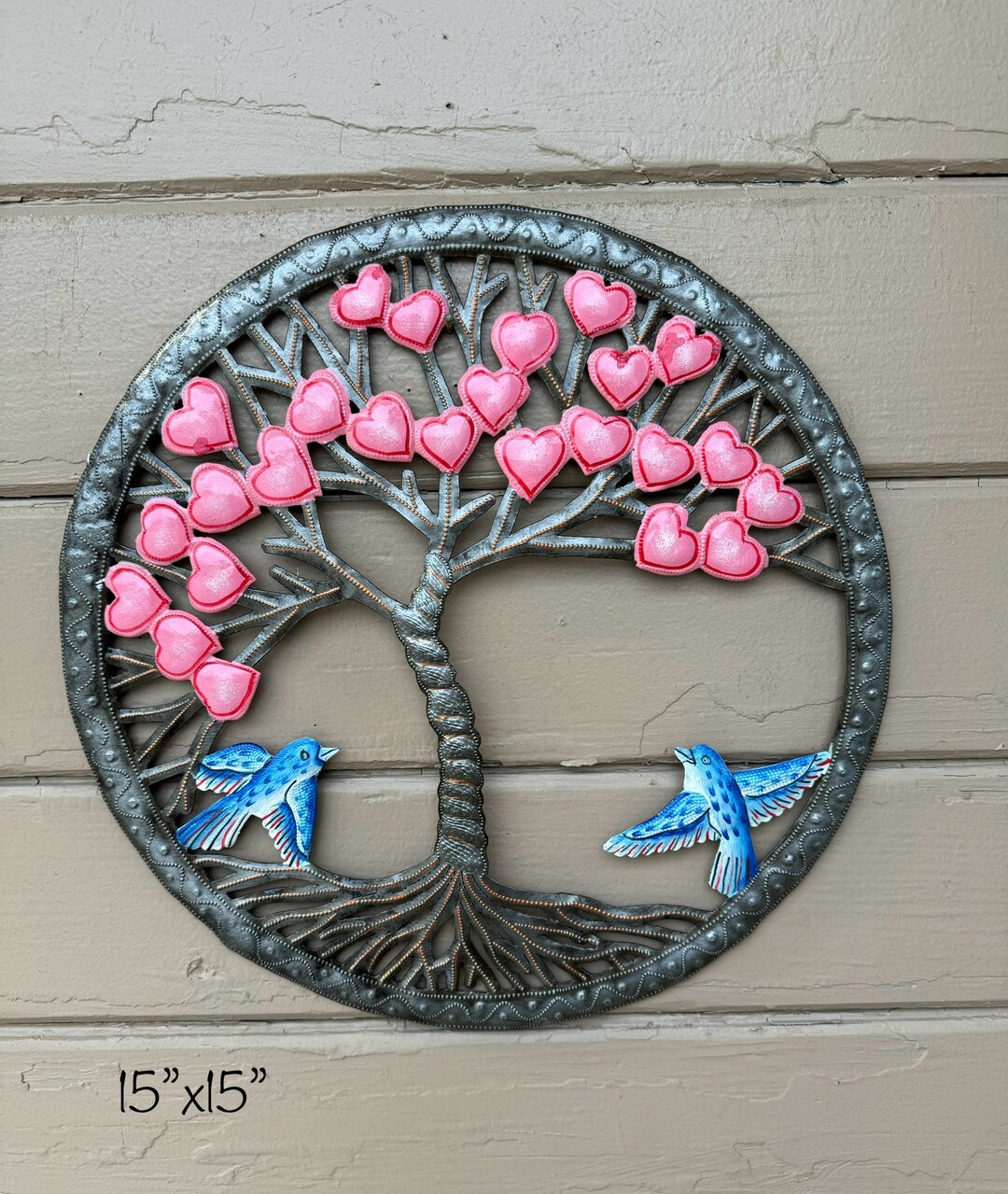 Heart Butterfly Tree of Life Bird Sunflower Rose Garden Daisy Haitian ...