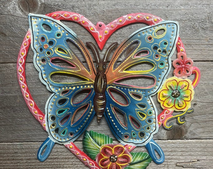 Metal Butterfly Heart Tree of Life Garden Indoor Outdoor - Etsy