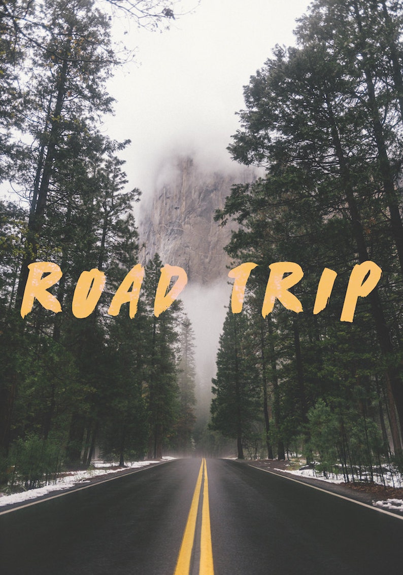 Road Trip Original Art Print Poster Wall Art High Quality | Etsy