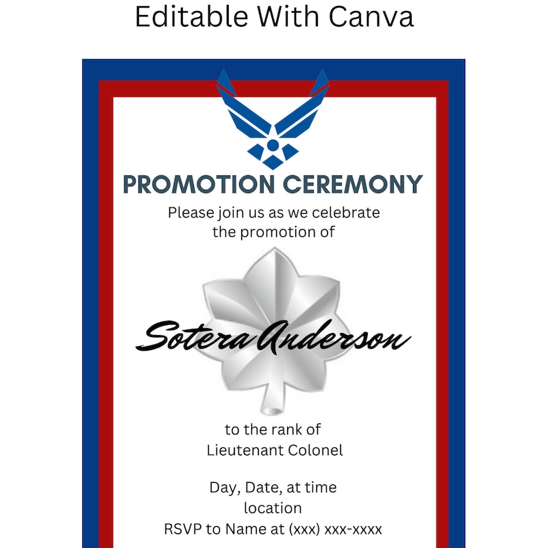 Airforce Invitation - Etsy