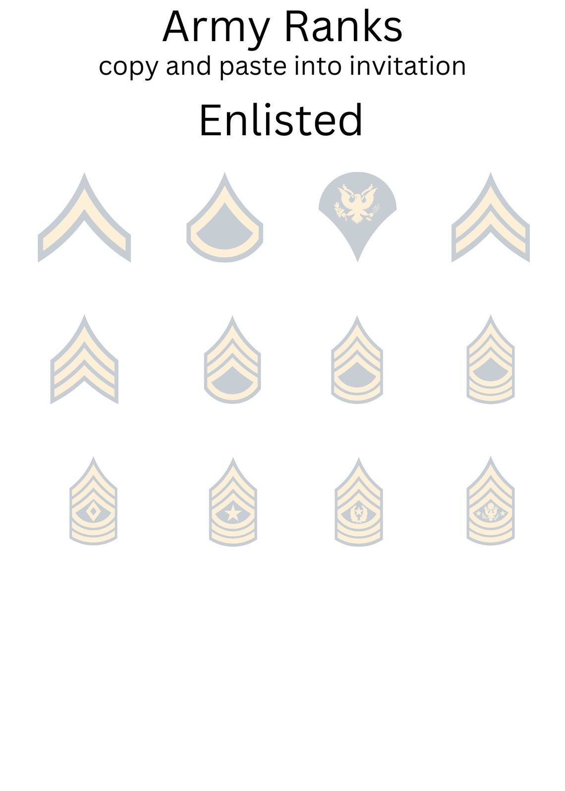 Army Promotion Invitation | Enlisted | Officer | Military | Digital ...